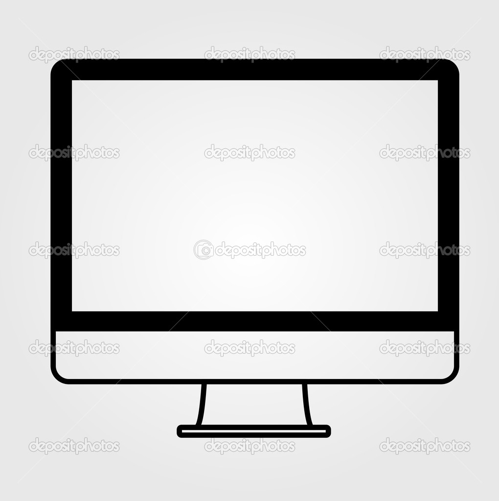 Hand-drawn computer monitor Stock Vector by ©dimgroshev 35923885