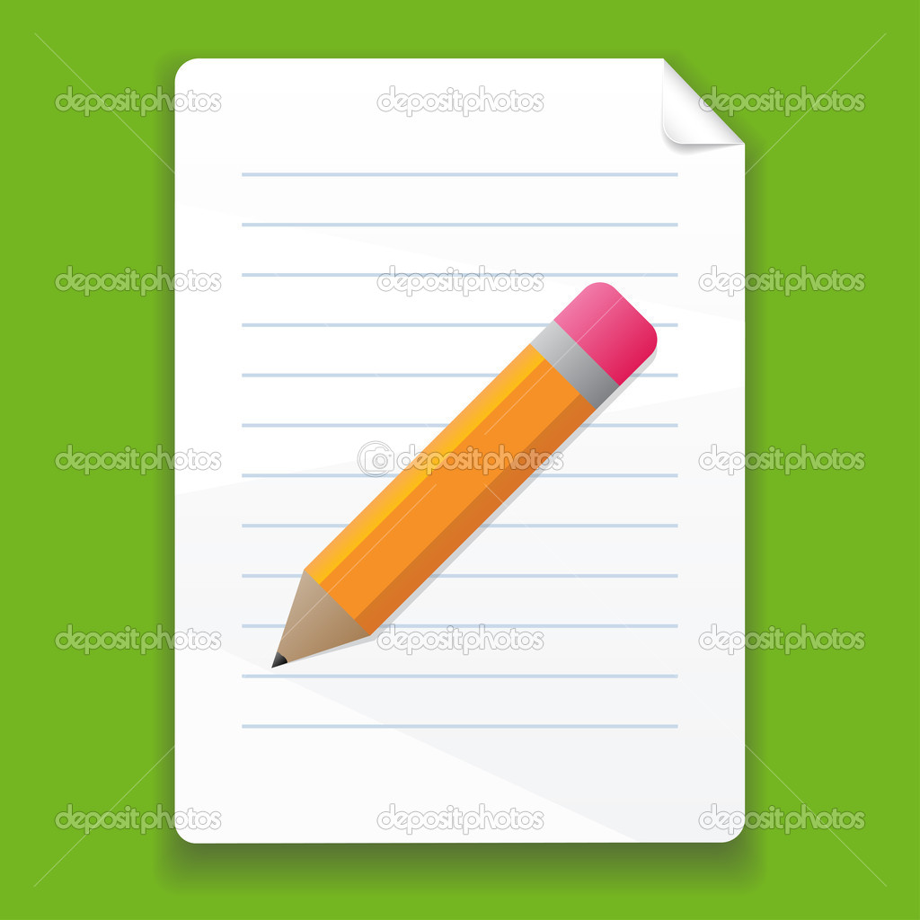 Pencil and paper Stock Vector Image by ©dimgroshev #35924221