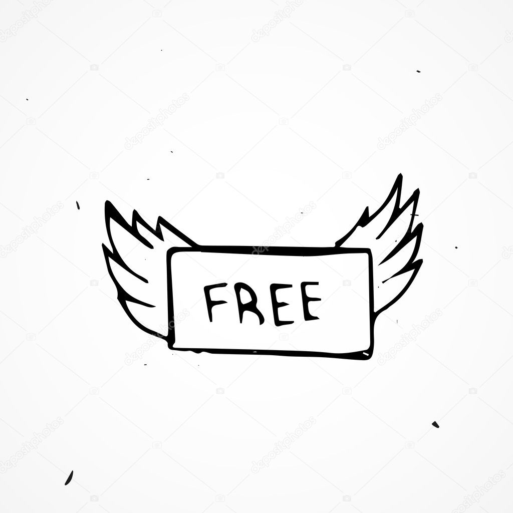 Hand drawn free sign Stock Vector Image by ©dimgroshev #37388971