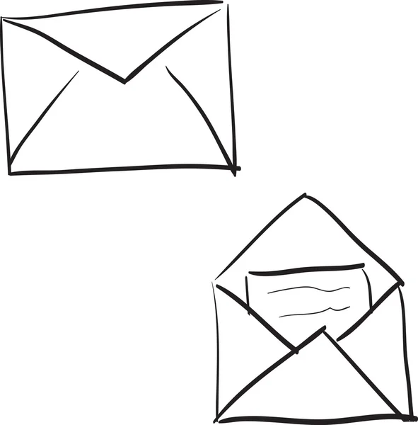 Hand drawn mail ⬇ Vector Image by © dimgroshev | Vector Stock 36839097