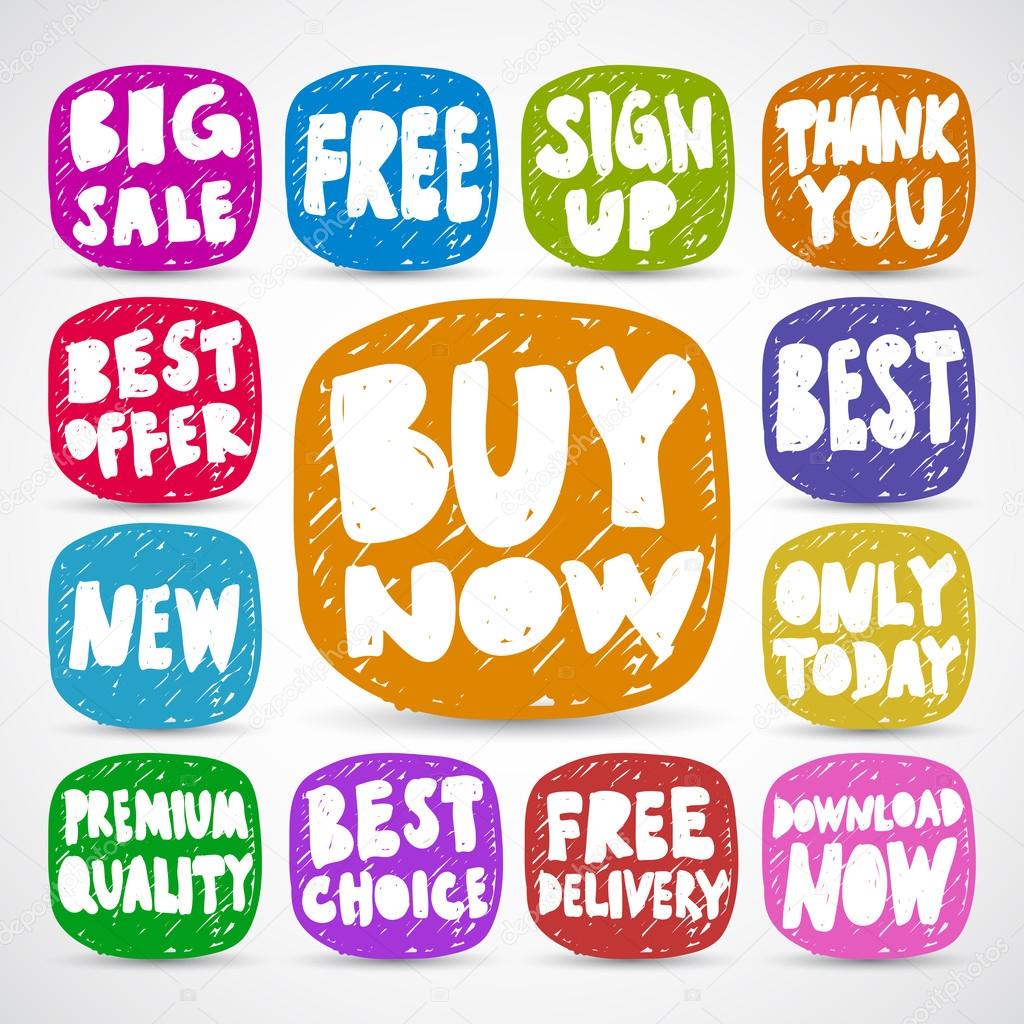 Doodles for commercial use | Commercial doodle signs — Stock Vector ...