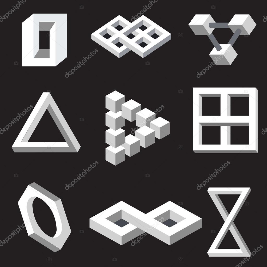 Optical illusion symbols. Vector illustration. Stock Vector Image by ... Optical illusion symbols. Vector illustration. Stock Vector Image by ...