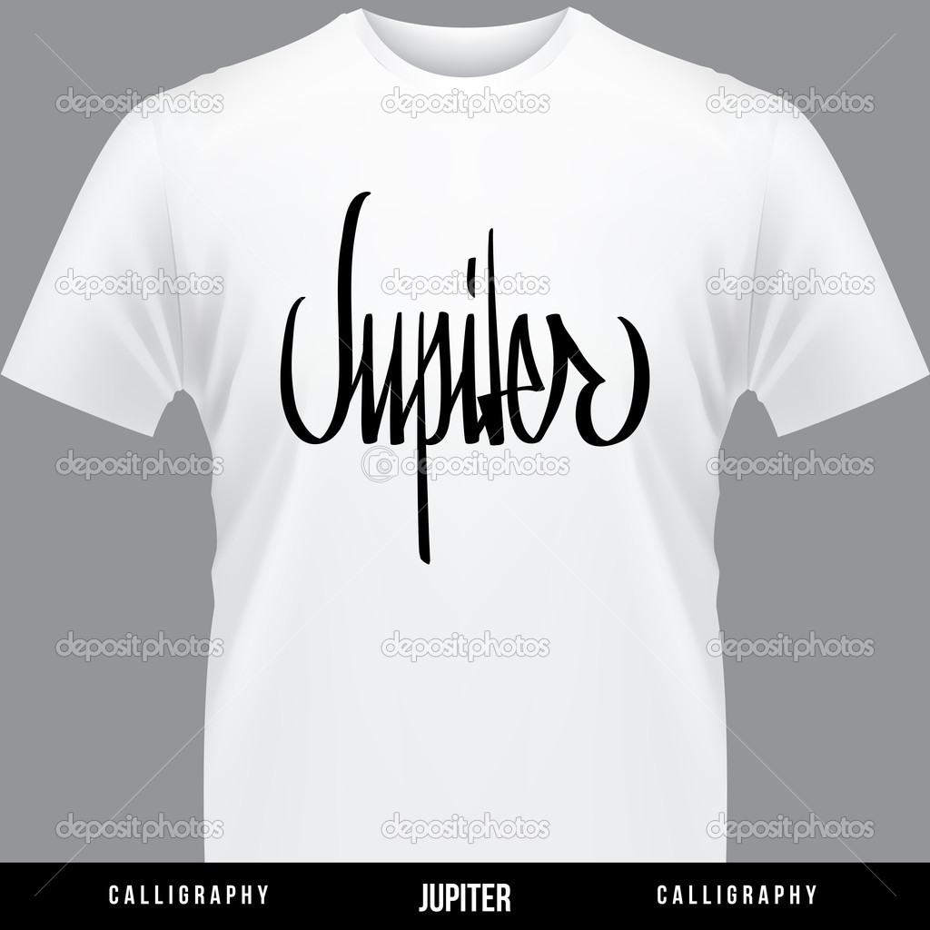 Jupiter hand lettering - handmade calligraphy — Stock Vector © Slashman ...