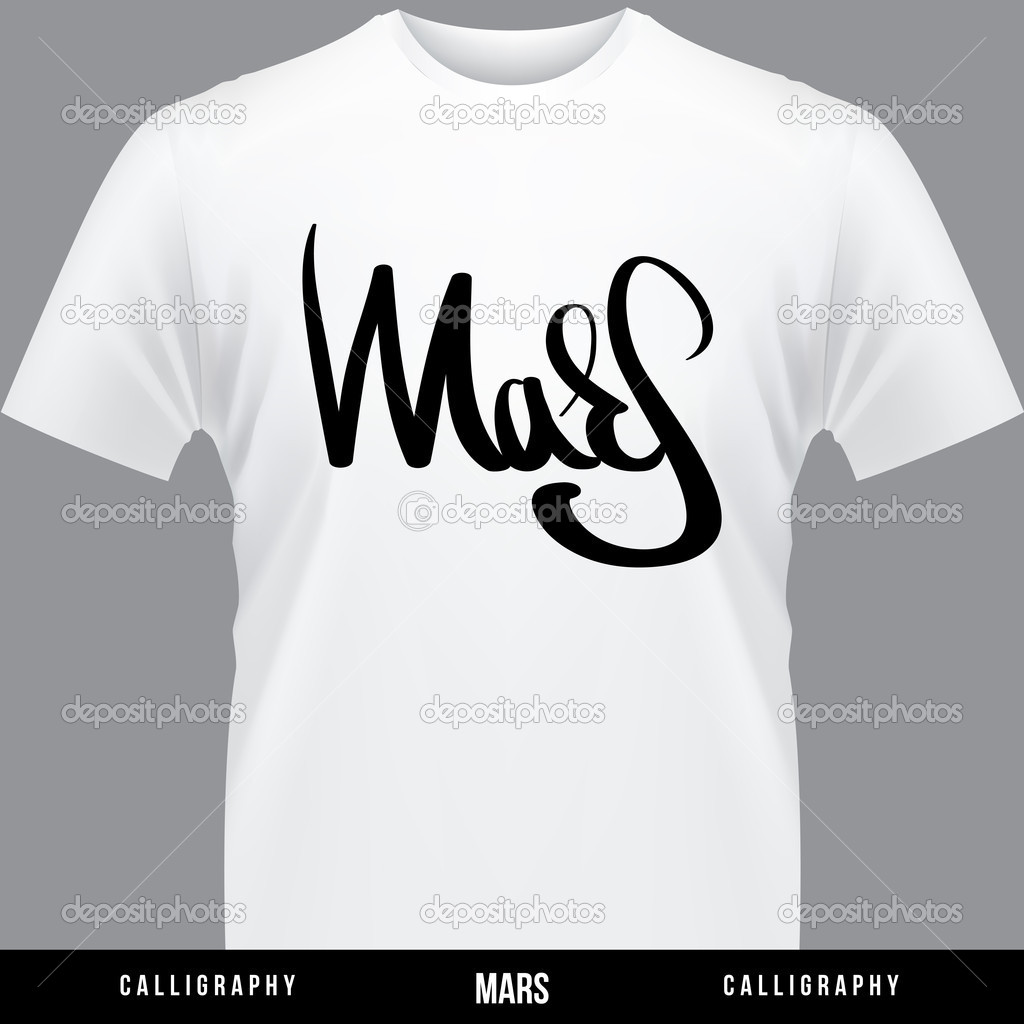 Mars hand lettering - handmade calligraphy — Stock Vector © Slashman ...