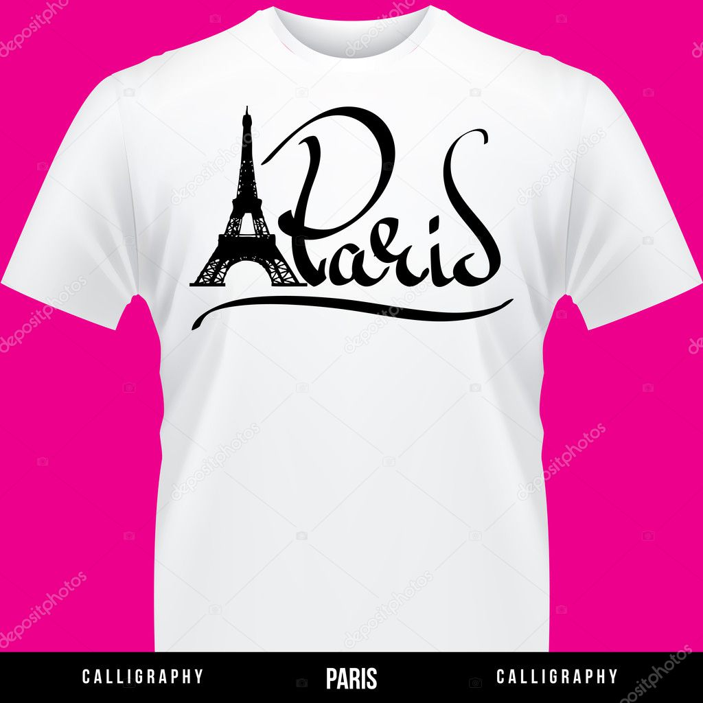 Paris hand lettering - handmade calligraphy — Stock Vector © Slashman ...