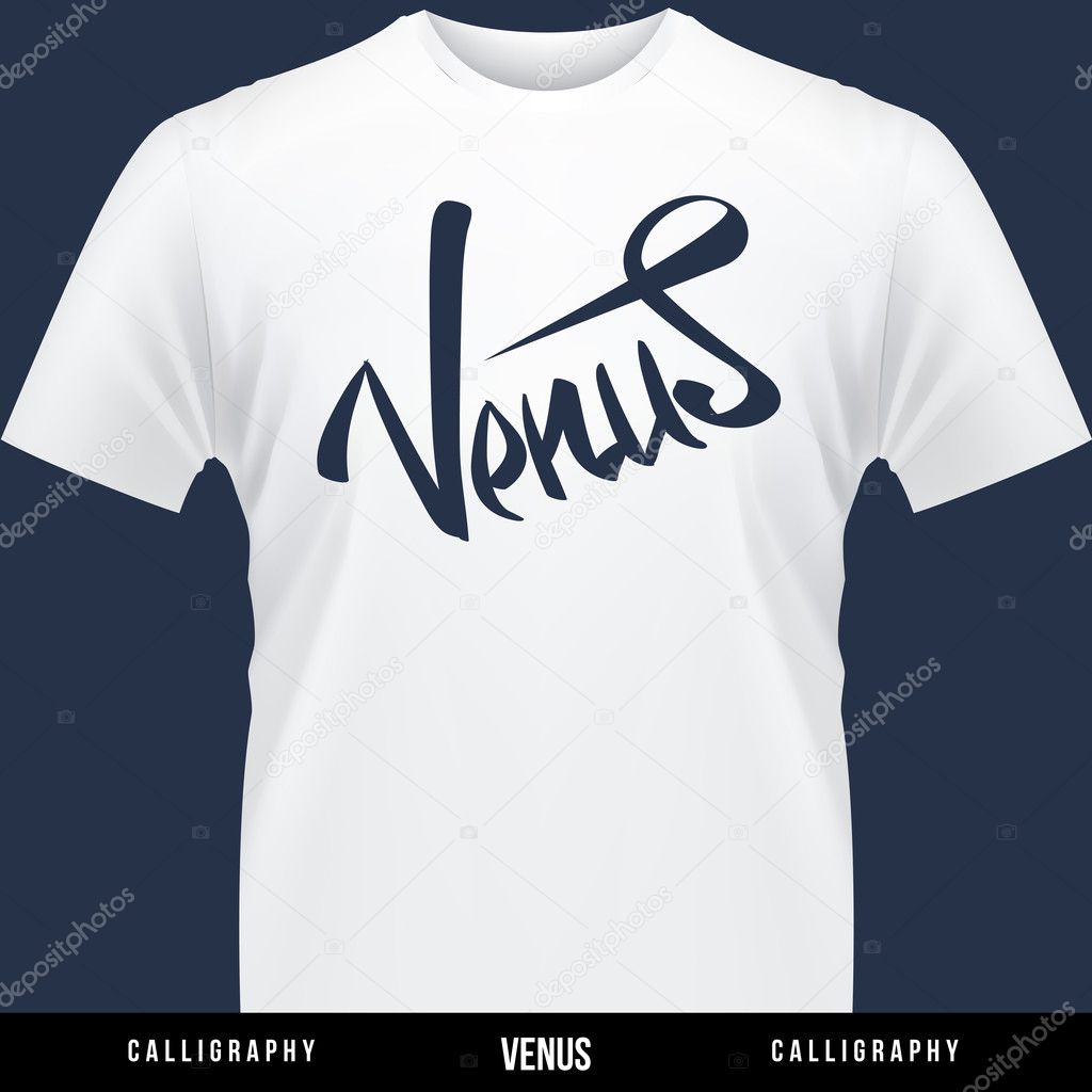 Venus hand lettering - handmade calligraphy — Stock Vector © Slashman ...