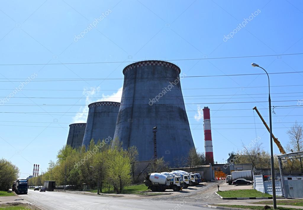 Large factory chimneys – Stock Editorial Photo © Kingan77 #48393847