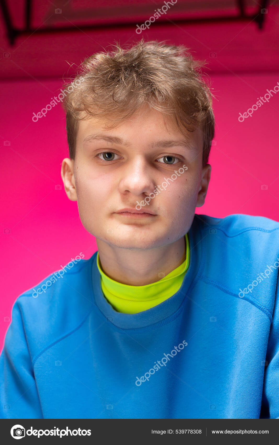 Portrait Young European Boy White Skin Room — Stock Photo © PIXbank ...