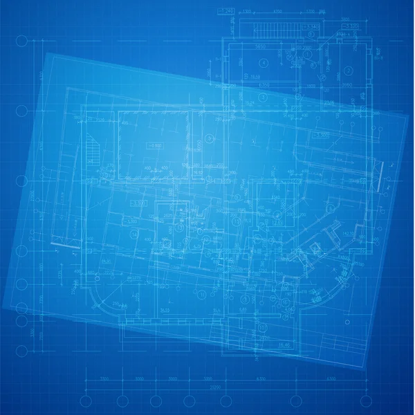 Architectural background with technical drawings — Stock Vector ...