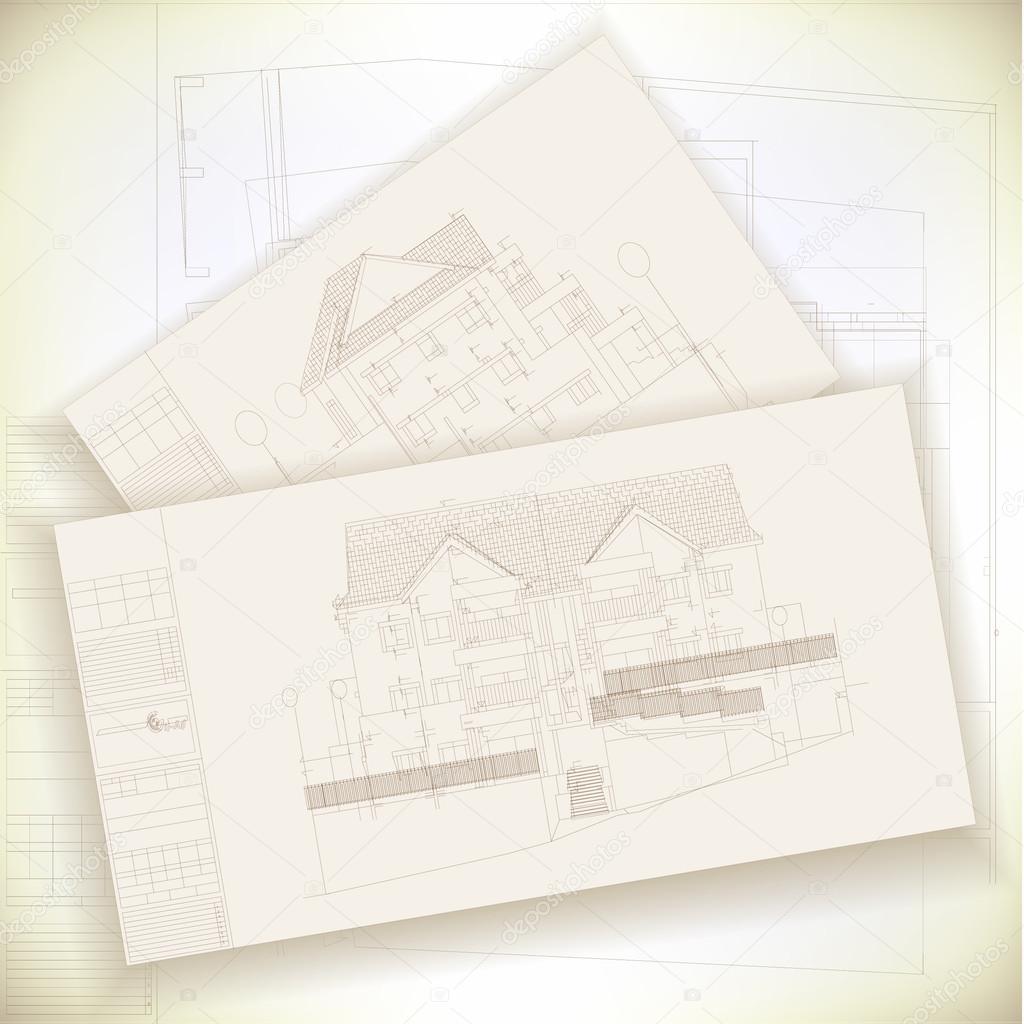 Architectural background (vector) Stock Vector by ©nahariyani 13196625