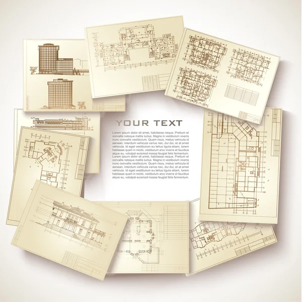 Frame with architectural design elements Stock Vector Image by ...