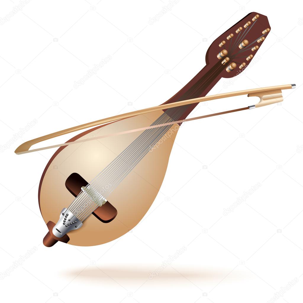 Musical background series. Traditional Bulgarian gadulka, isolated on ...