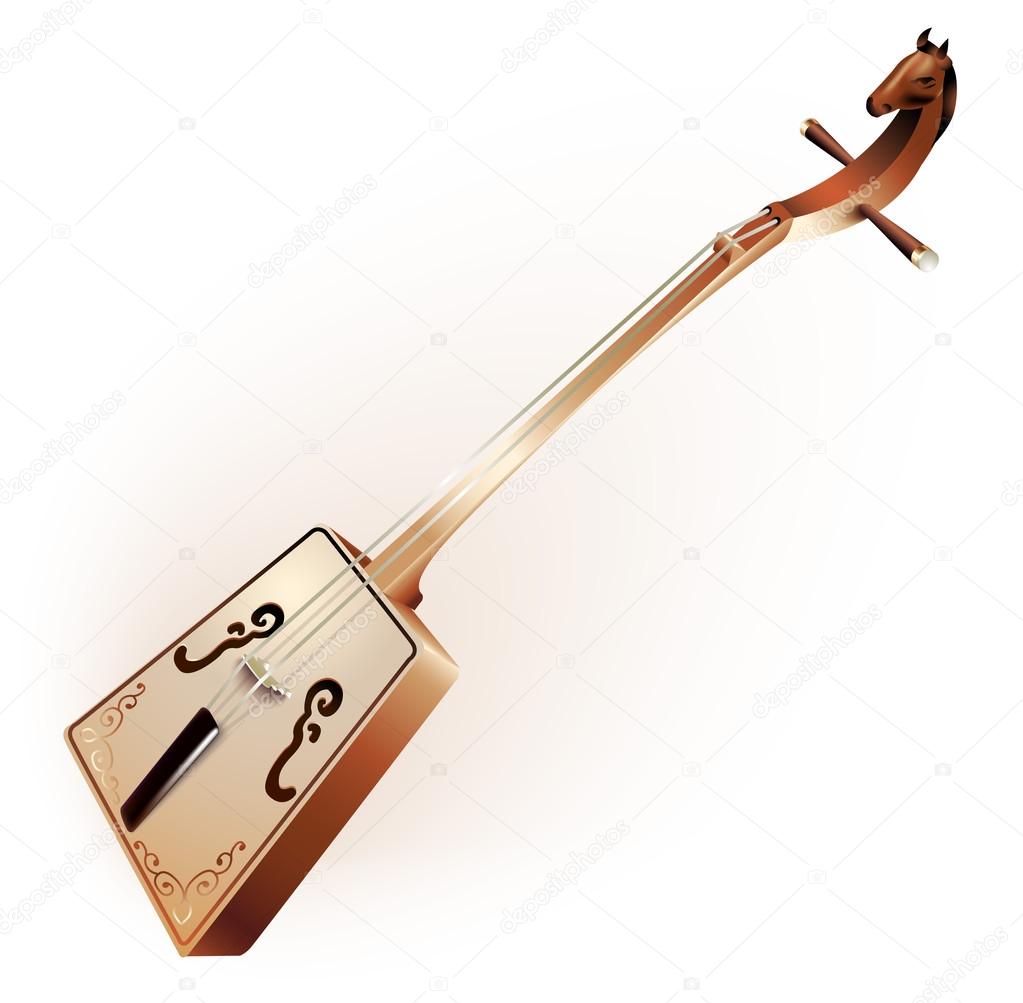 Traditional Mongolian morin khuur — Stock Vector © nahariyani #36048491