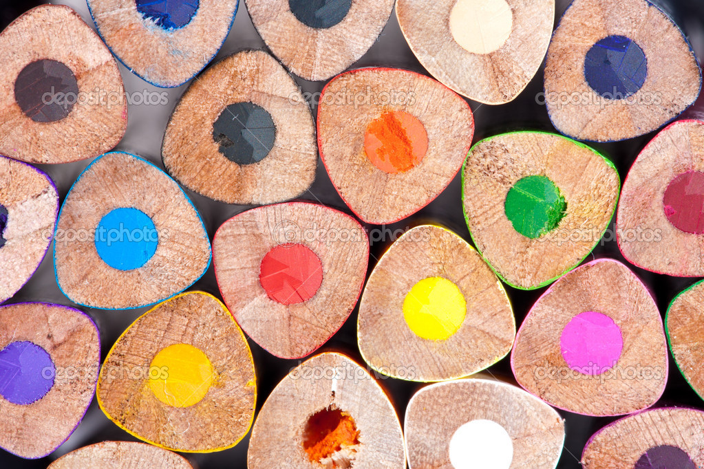Colorful pencil from backside Stock Photo by ©TKphotography 12492708