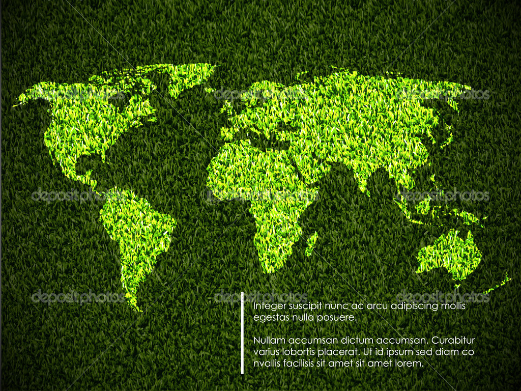 Ecological concept of the green world map Stock Vector by ©PanaceaDoll ...