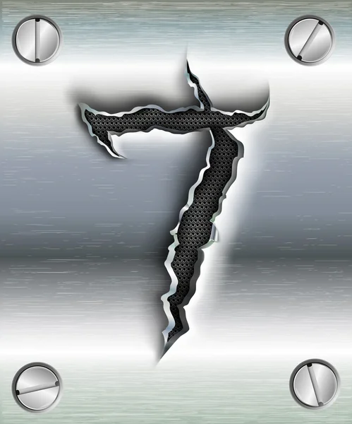 Figure, number cut out in metal Stock Vector by ©PanaceaDoll 34084513