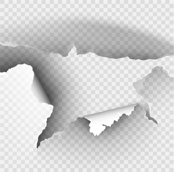 Ragged Hole Torn Ripped Paper Transparent Background Stock Vector by ...