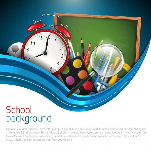 Blue school background Vector Art Stock Images | Depositphotos