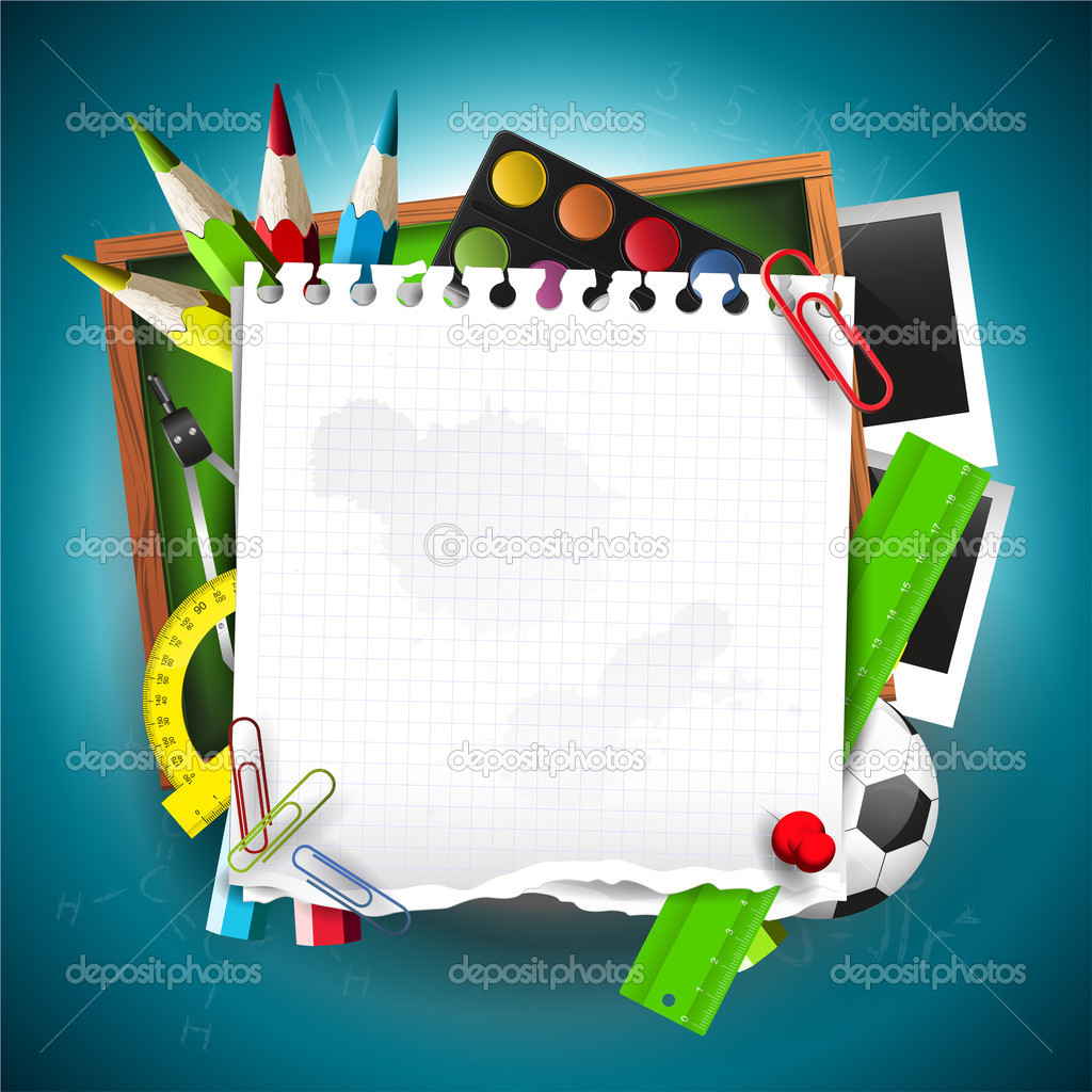 Modern school background Stock Vector by ©kaktus2536 27268075