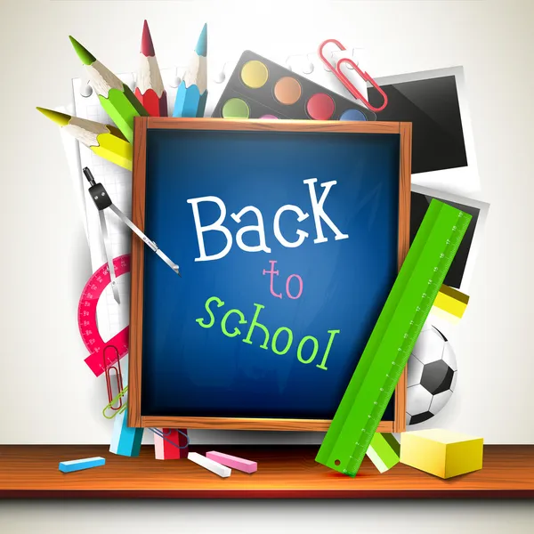 Back to school - colorful vector background Stock Vector Image by ...