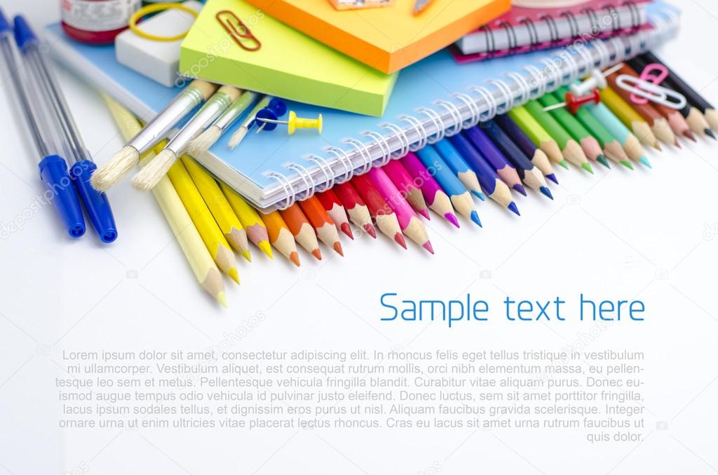 School supplies - background with copyspace Stock Photo by ©kaktus2536 ...