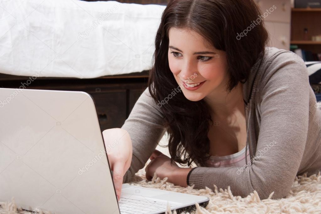 Laptop Study Girl — Stock Photo © amyinlondon #21447819