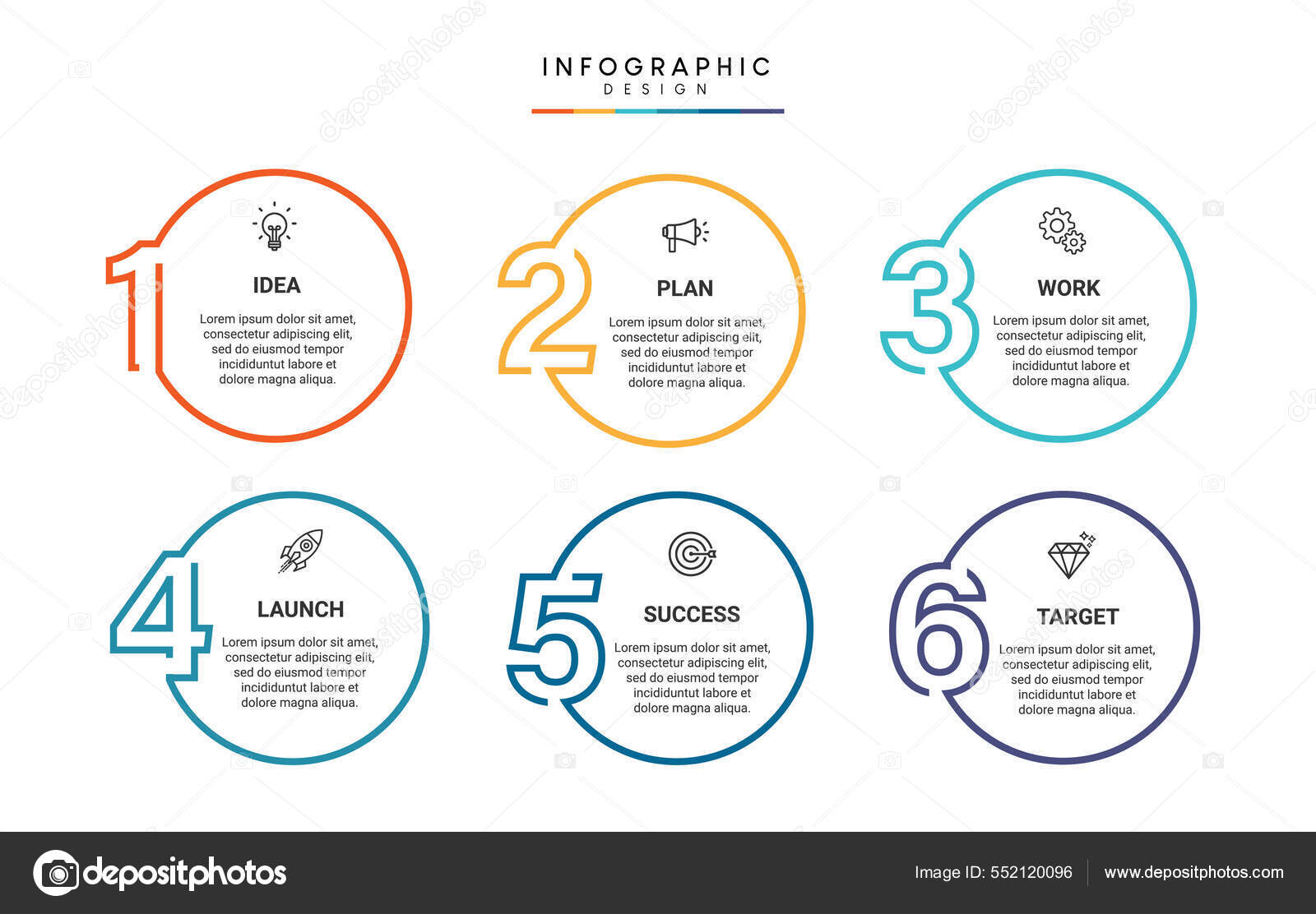 Langkah Bisnis Visualisasi Data Proses Garis Waktu Infografis Desain ...