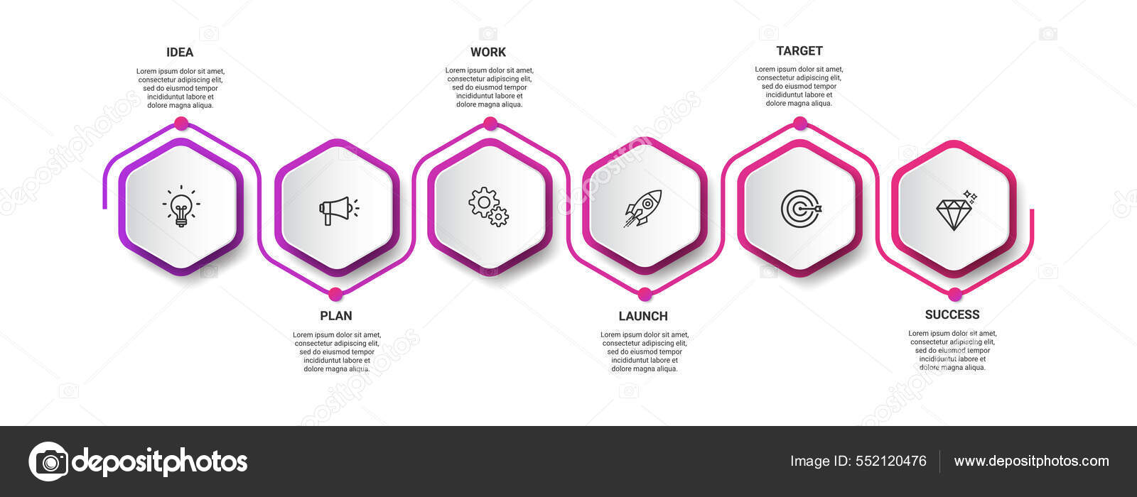 Steps Business Data Visualization Timeline Process Infographic Template ...