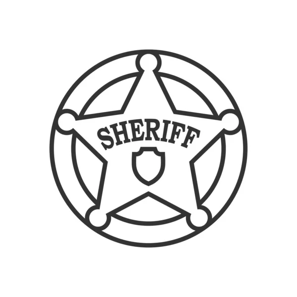Sheriff Badge Coloring Page