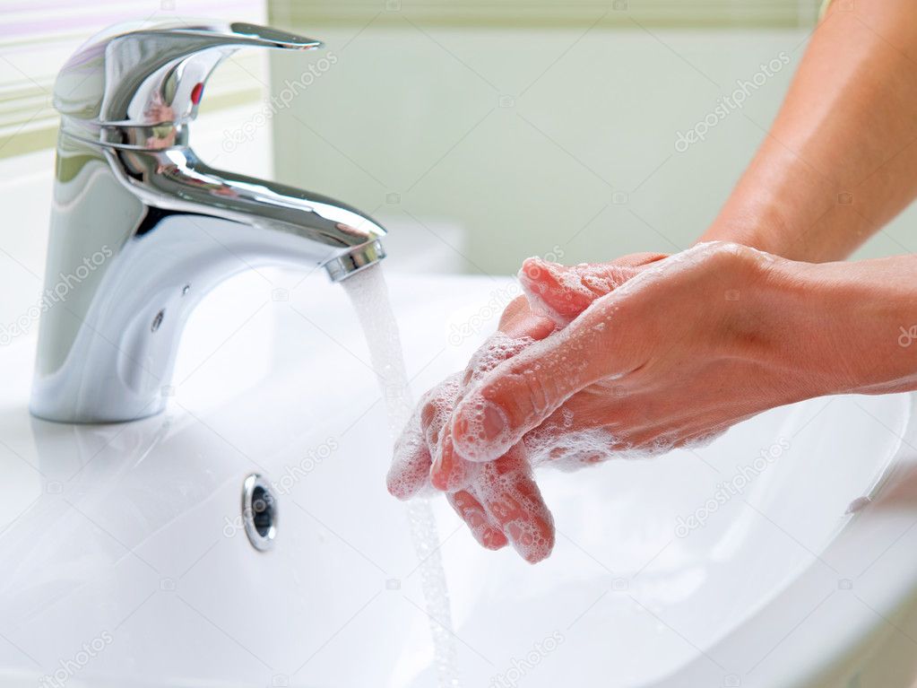Washing Hands. Cleaning Hands. Hygiene Stock Photo by ©Subbotina 12802635