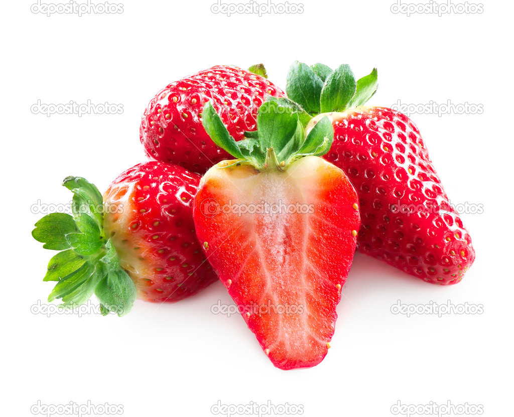 morango. morangos isolados em um fundo branco — Fotografias de Stock ...