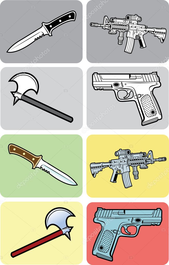 Weapon illustration Stock Vector by ©Cundrawan703 13856993
