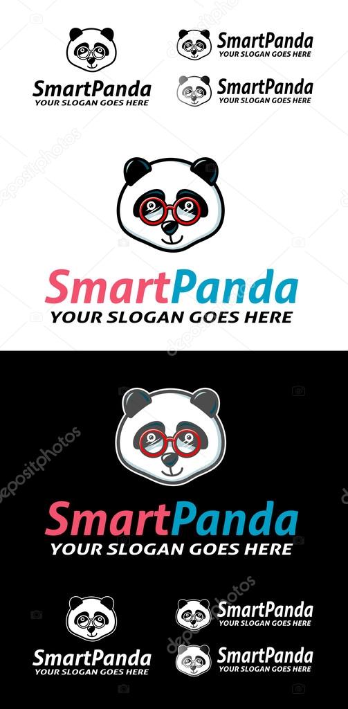 Smart panda symbol Stock Vector by ©Cundrawan703 46309549