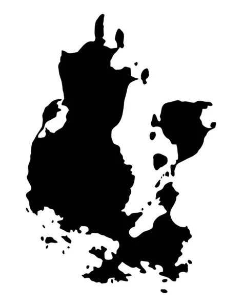 López isla mapa silueta región, territorio, negro forma estilo ...