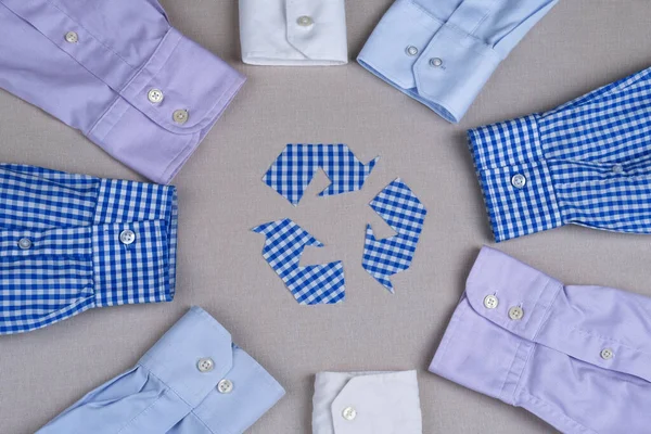 Clothing recycling. Used shirts. Ecological and sustainable fashion ...