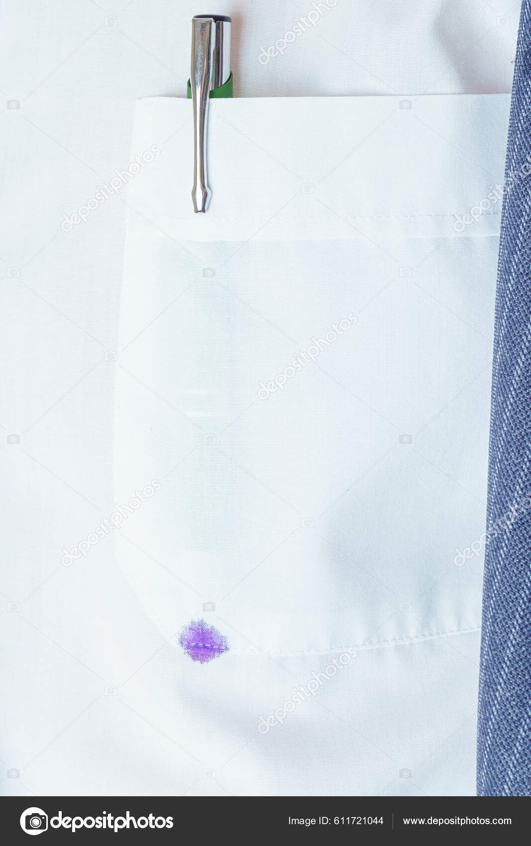 Pen Exploding Stain Ink Stain Out Pocket Shirt Ruined Daily — Stock ...