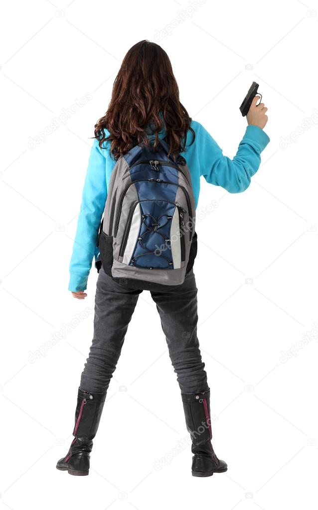 The Armed Student with Books — Stock Photo © stallhorn #17657973