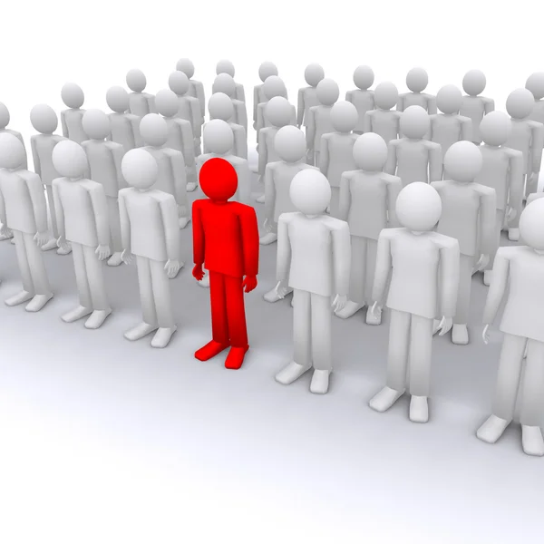 Person surrounded with crowd — Stock Photo © skvoor #2045705