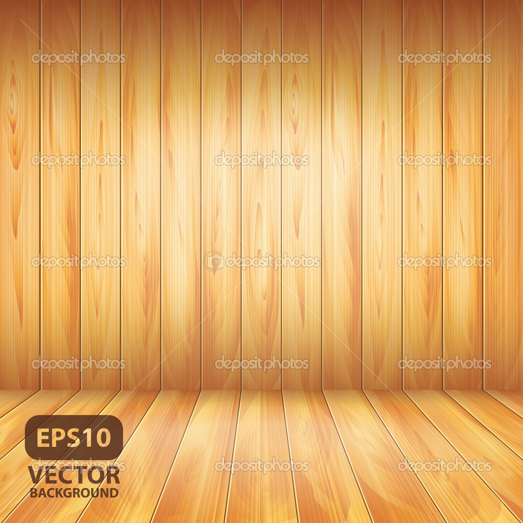 Wood wall and floor, vector background Stock Vector Image by ...