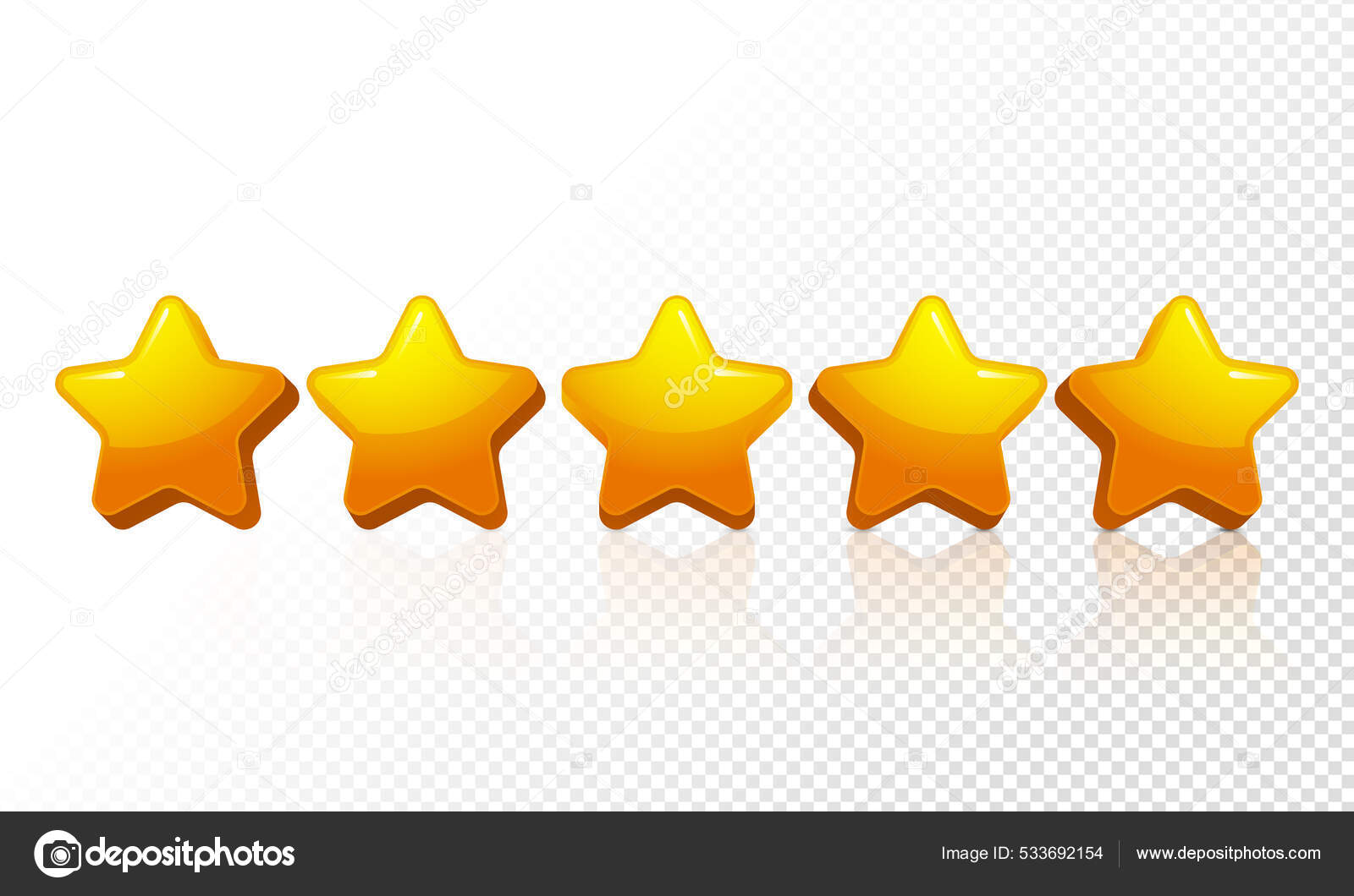 Five Stars Rating Button Experience Reviews Stock Vector Image by ...