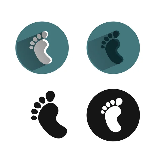 Logo baby footprints icon sign — Stock Vector © maxsim #22436675
