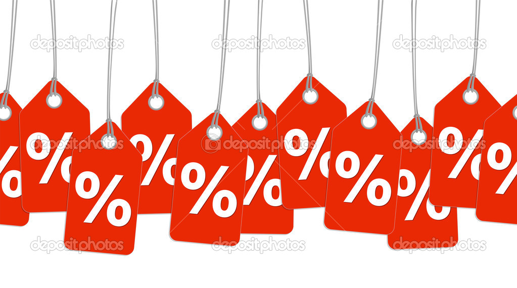Red pendants with discount signs - endless Stock Vector Image by ...