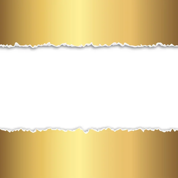 Vector Illustration Gold Torn Paper Template Background Gold White Torn ...