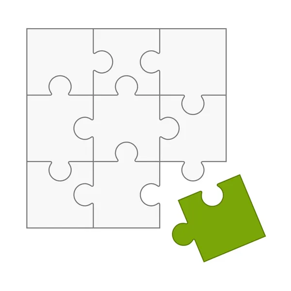 Jigsaw Puzzle template 24 pieces vector. Stock Vector Image by ©hi6un ...