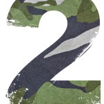 Camouflage Number Render Font Camouflage Texture Isolated White ...