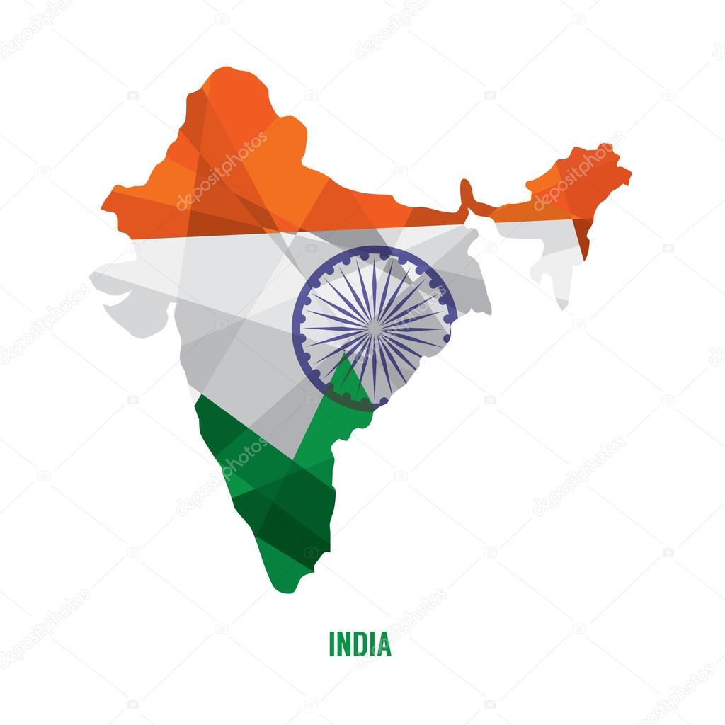Map of India Vector Illustration Stock Vector by ©happymay 46517987