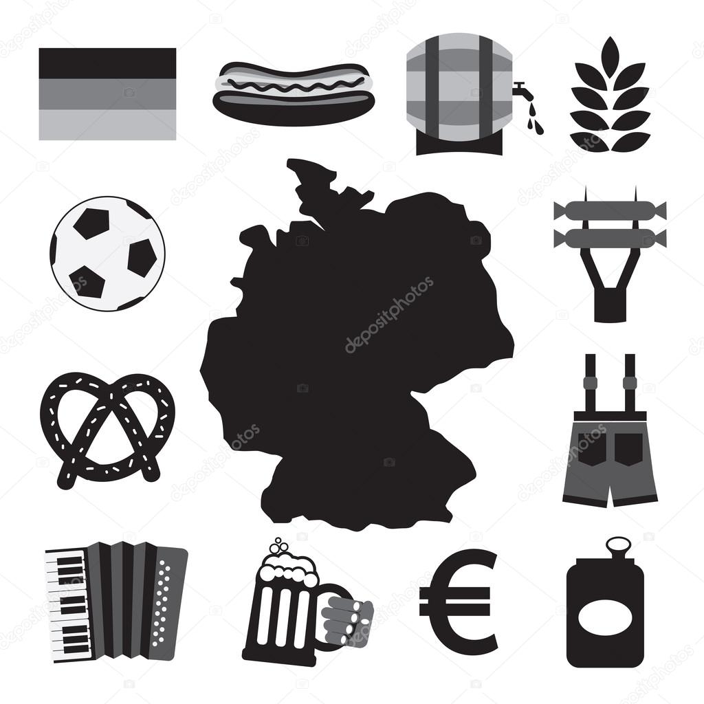 Germany Icons Set Vector Illustration Stock Vector Image by ©happymay ...