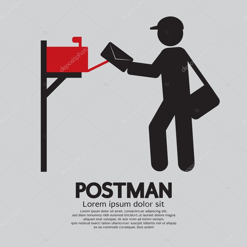 Postman Graphic Symbol Vector Illustration Stock Vector by ©happymay ...