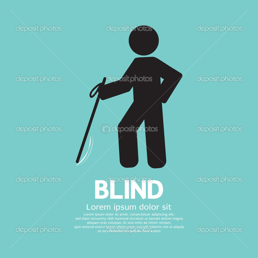 Blind Disabled Black Symbol Graphic Vector illustration Stock Vector ...