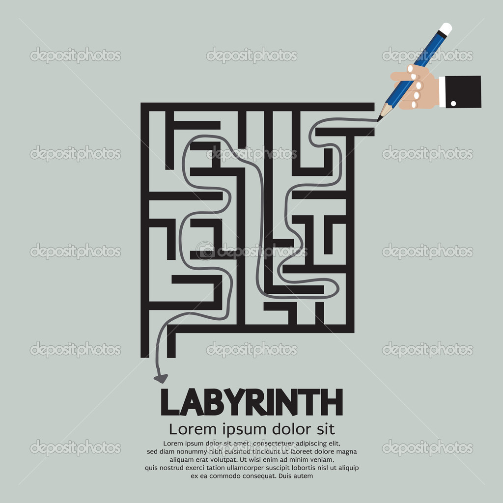 Maze Labyrinth Graphic Vector Illustration Stock Vector Image by ...